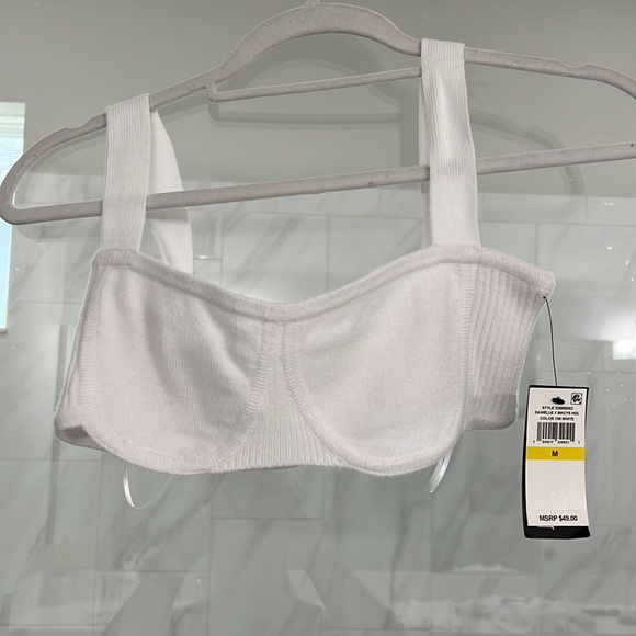 DANIELLE BERNSTEIN | Tops | Danielle Bernstein White Knit Bralette ...